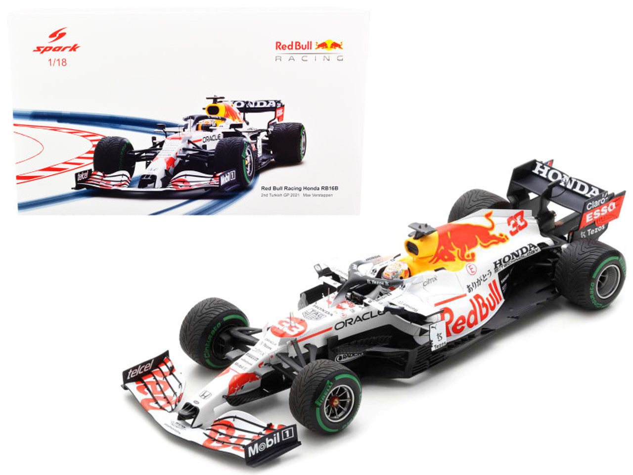 2021 Formula 1 Red Bull Racing Honda RB16B #33 Max Verstappen 2nd Plac ...