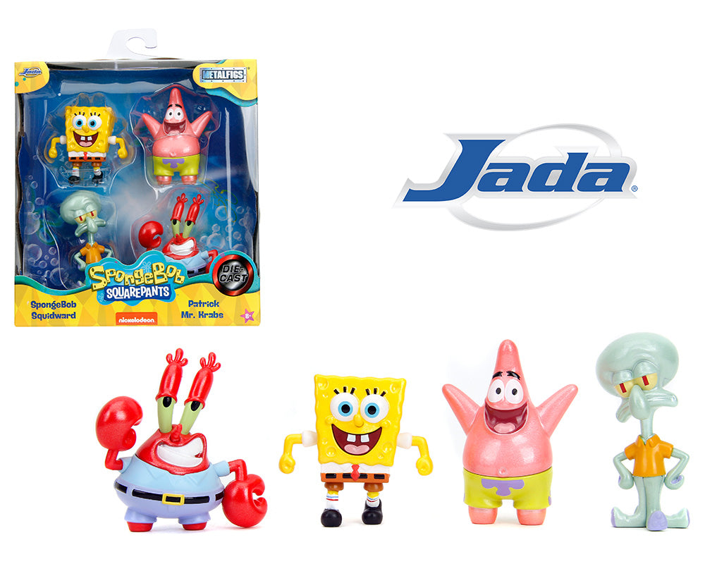 Jada 2.5″ Metal figures – SpongeBob SquarePants 4-Pack (Bob l'éponge ...