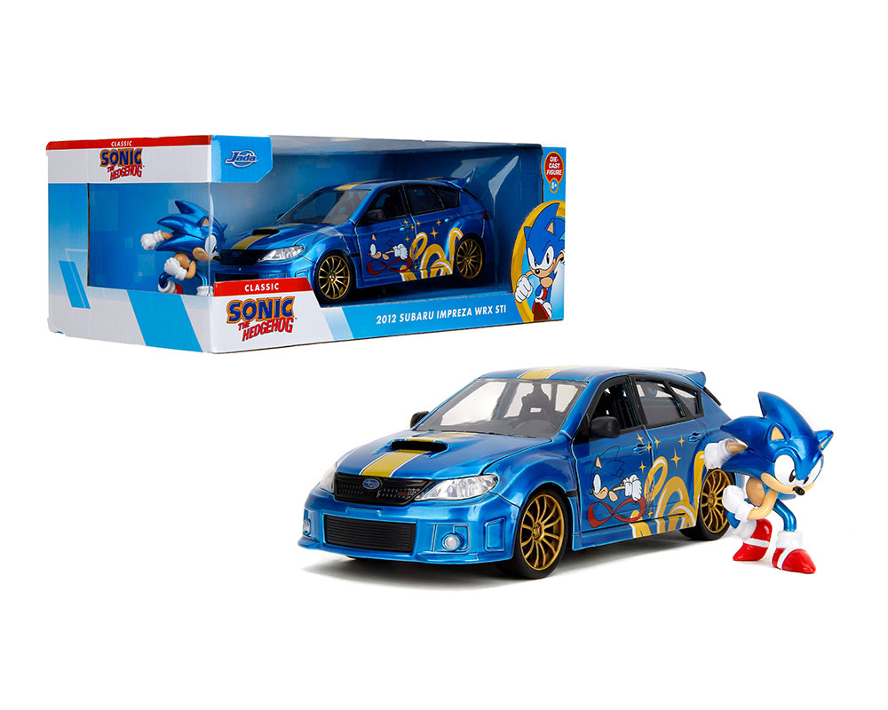 Subaru Impreza WRX STI with Sonic Figure Classic Sonic "The Hedgehog ...