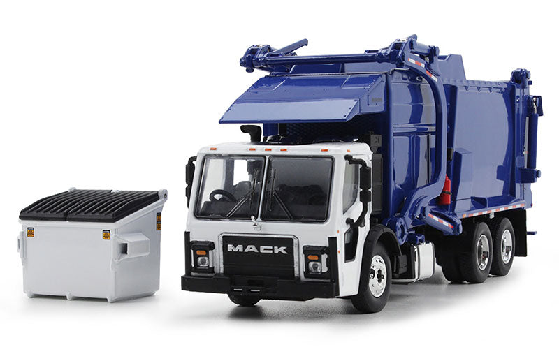 Mack LR Refuse Truck with McNeilus Meridian Front Loader & Trash Bin ...