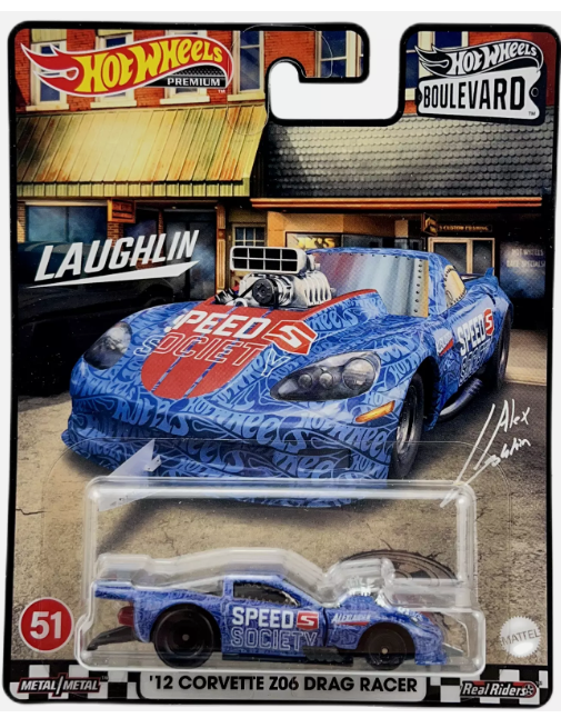 Hot Wheels Premium 2022 Boulevard #51 '12 Corvette Z06 Drag Racer Laug – Nice Car Collection