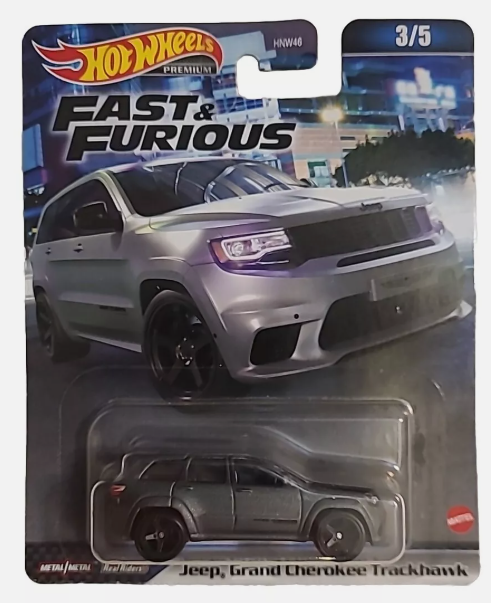 Hot Wheels Premium Fast and Furious Jeep Grand Cherokee Trackhawk 3/5 ...