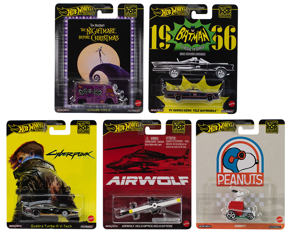 Hot Wheels 1:64 Pop Culture M Case 2025 Assortment (SET OF 5) HXD63-95 ...