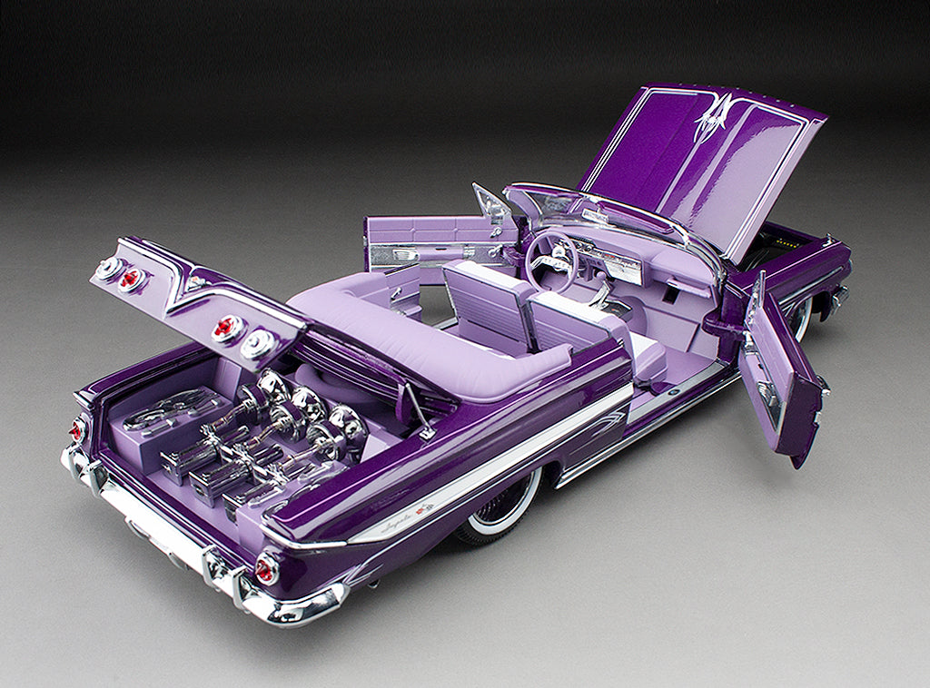 (PURPLE-VIOLET) 1961 Chevrolet Impala Open Convertilbe Lowrider (with ...