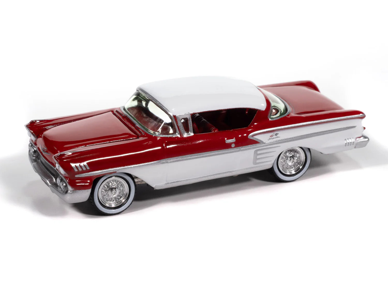 Johnny Lightning-1958 Chevy Impala- (Rio Red w/ White Sides) JLCT017-3 ...