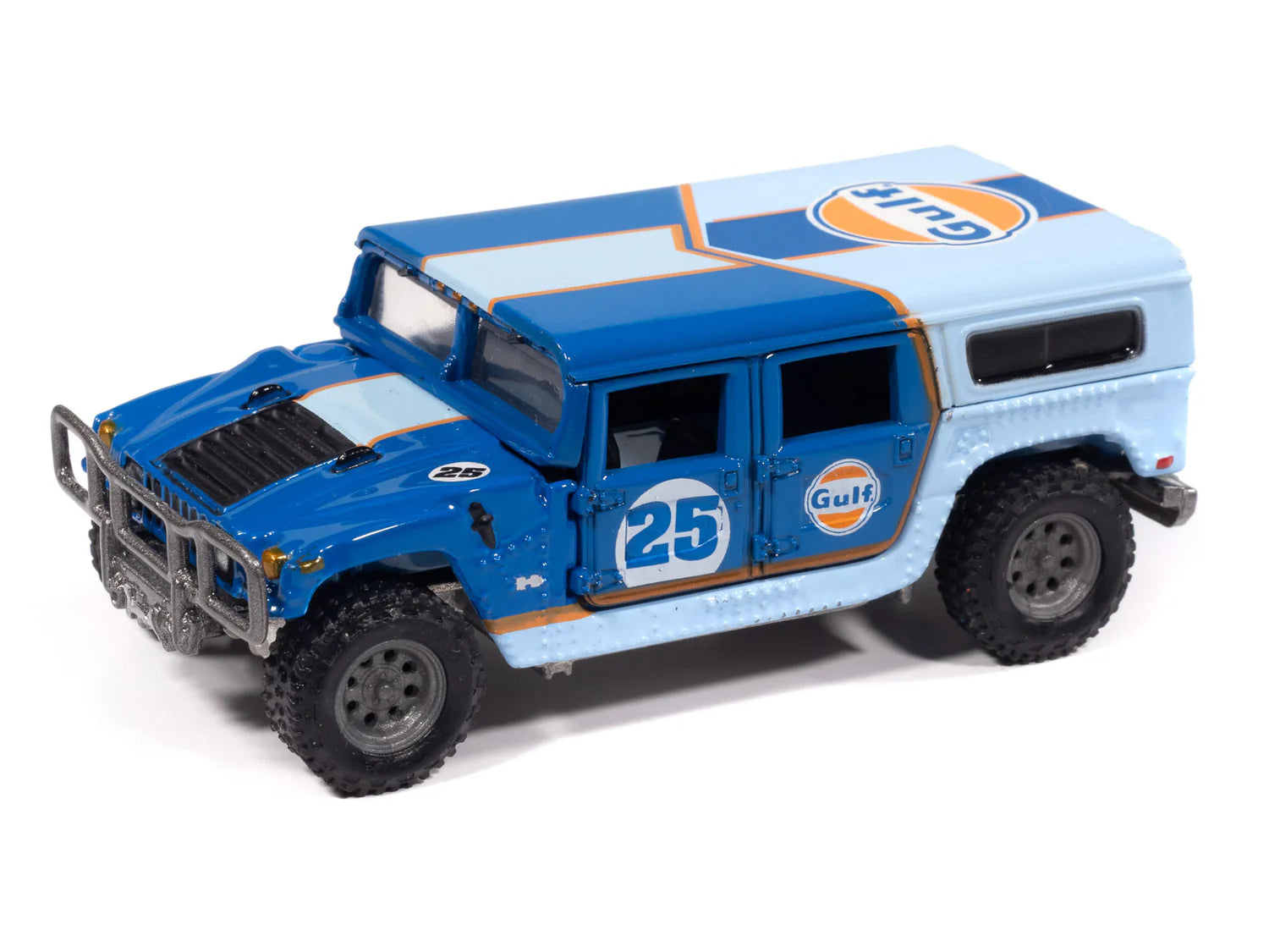 Johnny Lightning- Gulf Oil - 2006 Hummer H1 (Gulf Dark Blue/Orange ) J – Nice Car Collection