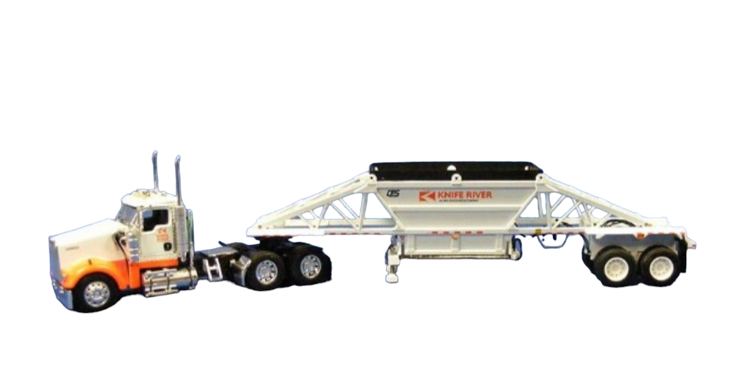 "KNIFE RIVER" KENWORTH W900 WITH MANAC BOTTOM DUMP in 1/64 by DCP ...