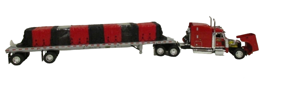 PAUL TRANSPORT, INC. PETERBILT 379 w/Wilson Flatbed Trailer in 1/64 ...