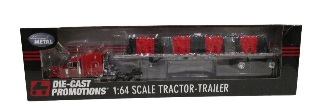 PAUL TRANSPORT, INC. PETERBILT 379 w/Wilson Flatbed Trailer in 1/64 ...