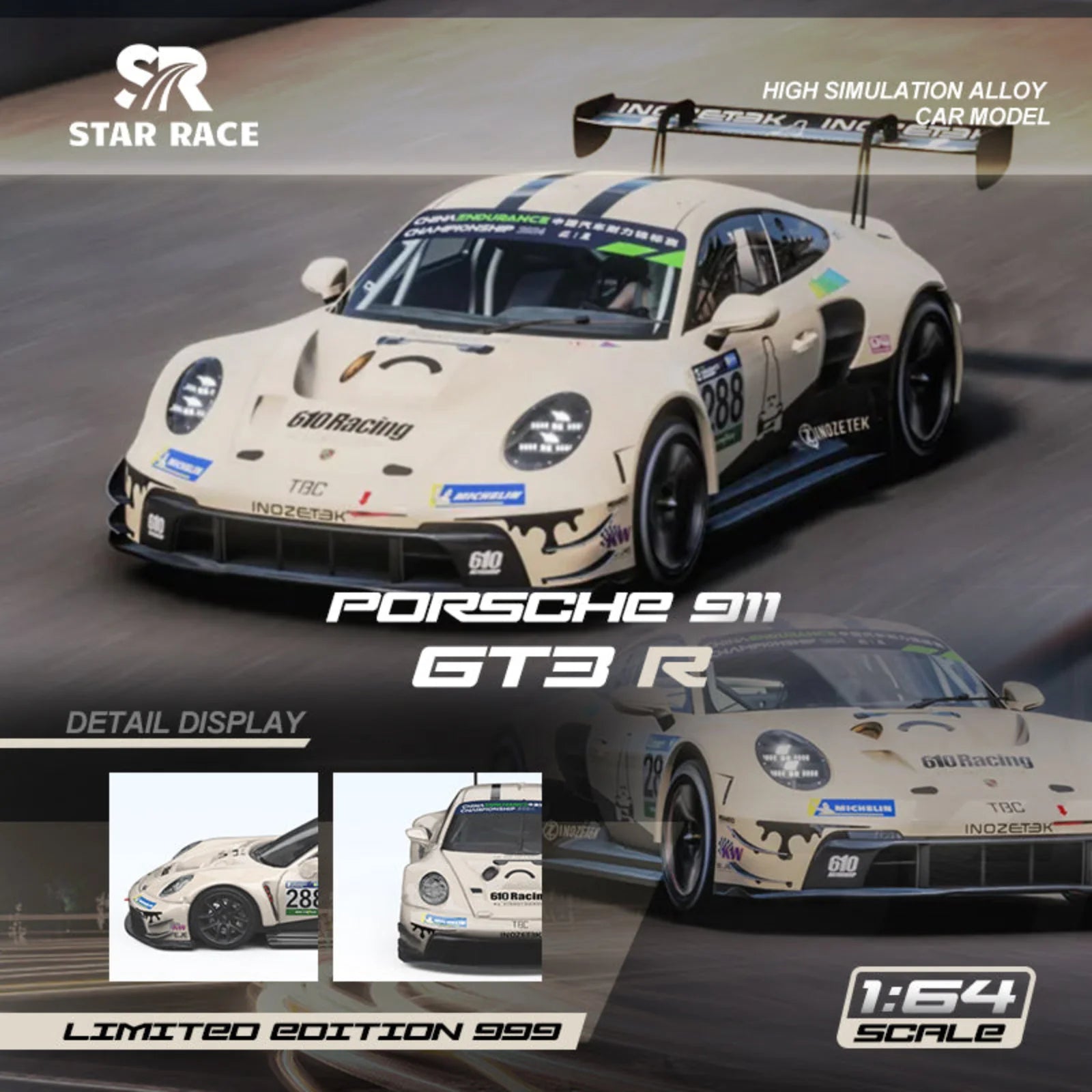 Star Race 1/64 - Porsche 911 GT3 Racing #288 - SR64027 – Nice Car ...