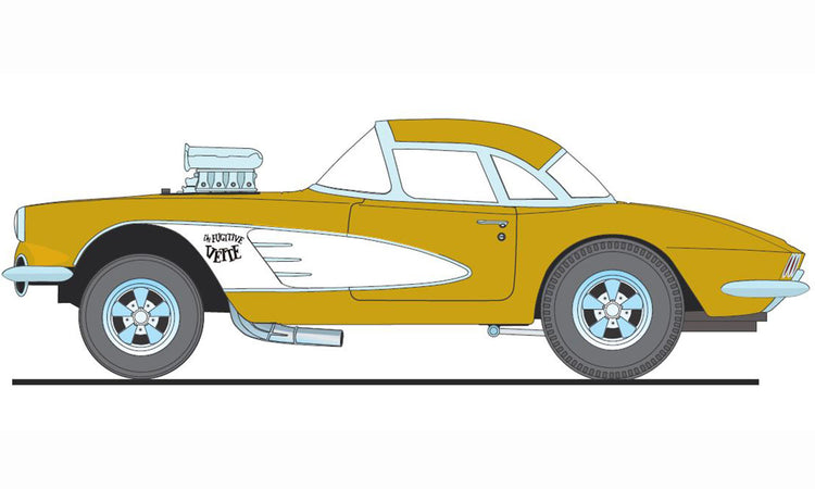 (PRE-ORDER 2024) 1961 CHEVROLET CORVETTE GASSER - RAT FINK'S THE FUGIT – Nice Car Collection