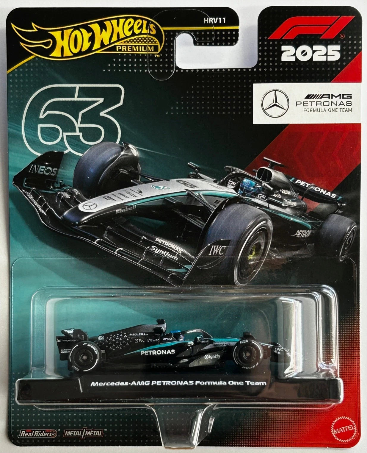 Hot Wheels F1-MERCEDES AMG PETRONAS FORMULA ONE TEAM (#63 George Russe ...
