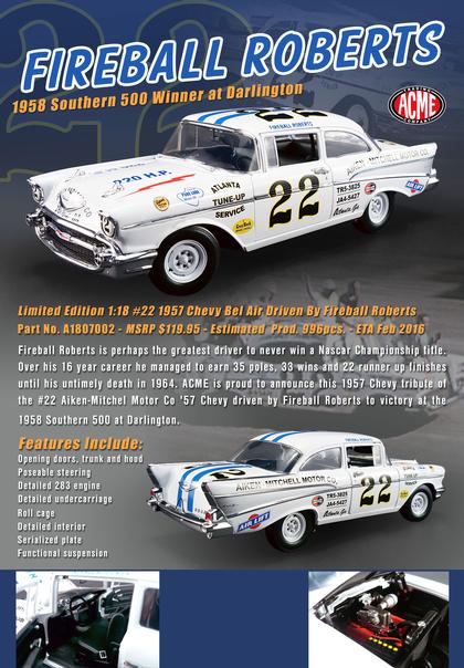 Chevrolet Bel Air 1957 "Fireball Roberts #22" – Nice Car Collection