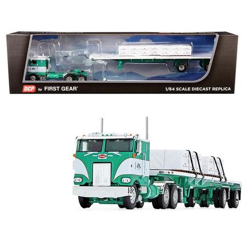 Peterbilt 352 Coe 86 Sleeper Cab with 48 ft. Flatbed Spread-Axle Trail ...